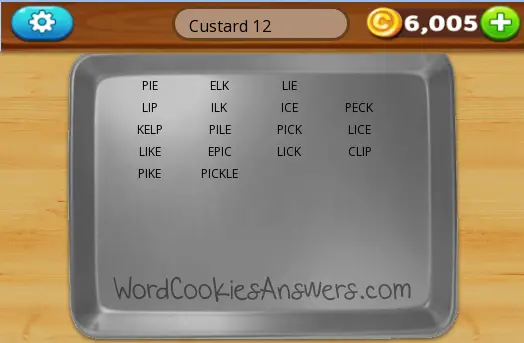 Word Cookies Cross Custard Level 12 - Word Cookies Answers
